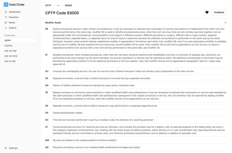 Case2Code | Modifier Assist - Coding Ahead LLC